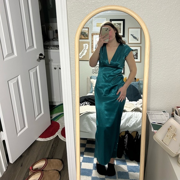 Hello Molly | Dresses | Hello Molly Satin Teal Blue Formal Dress Us 8l ...